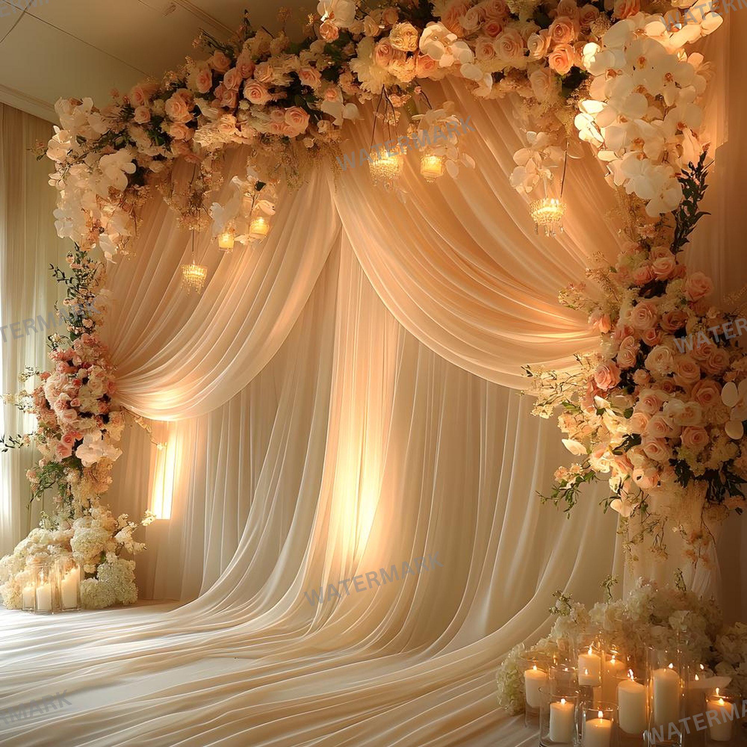 15 Intimate Wedding Backdrops - Romantic Digital Backgrounds for ...