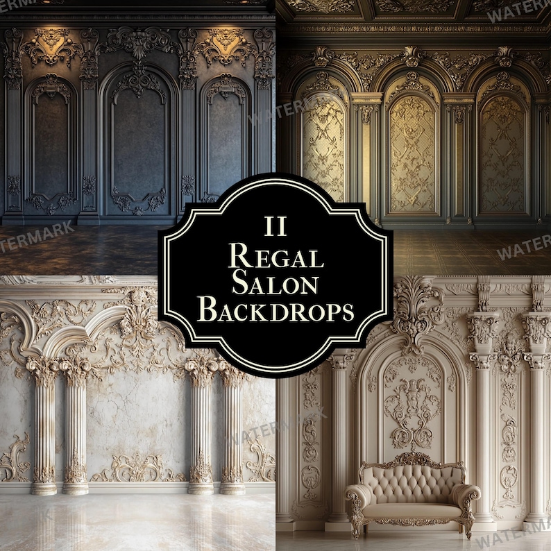 12 Regal Salon Backdrops | Dark Gold & Brown Textured Backgrounds With ...