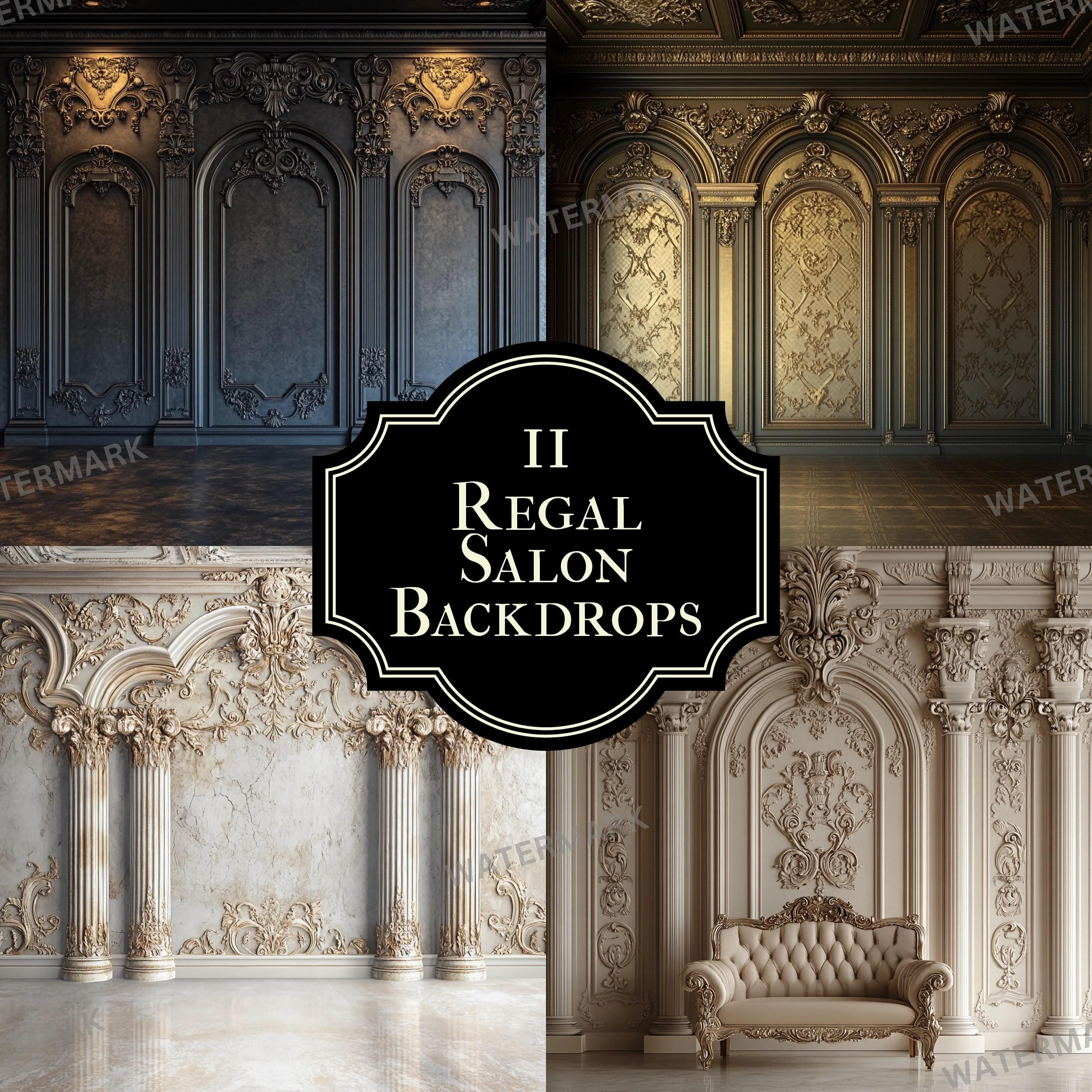 12 Regal Salon Backdrops | Dark Gold & Brown Textured Backgrounds With ...