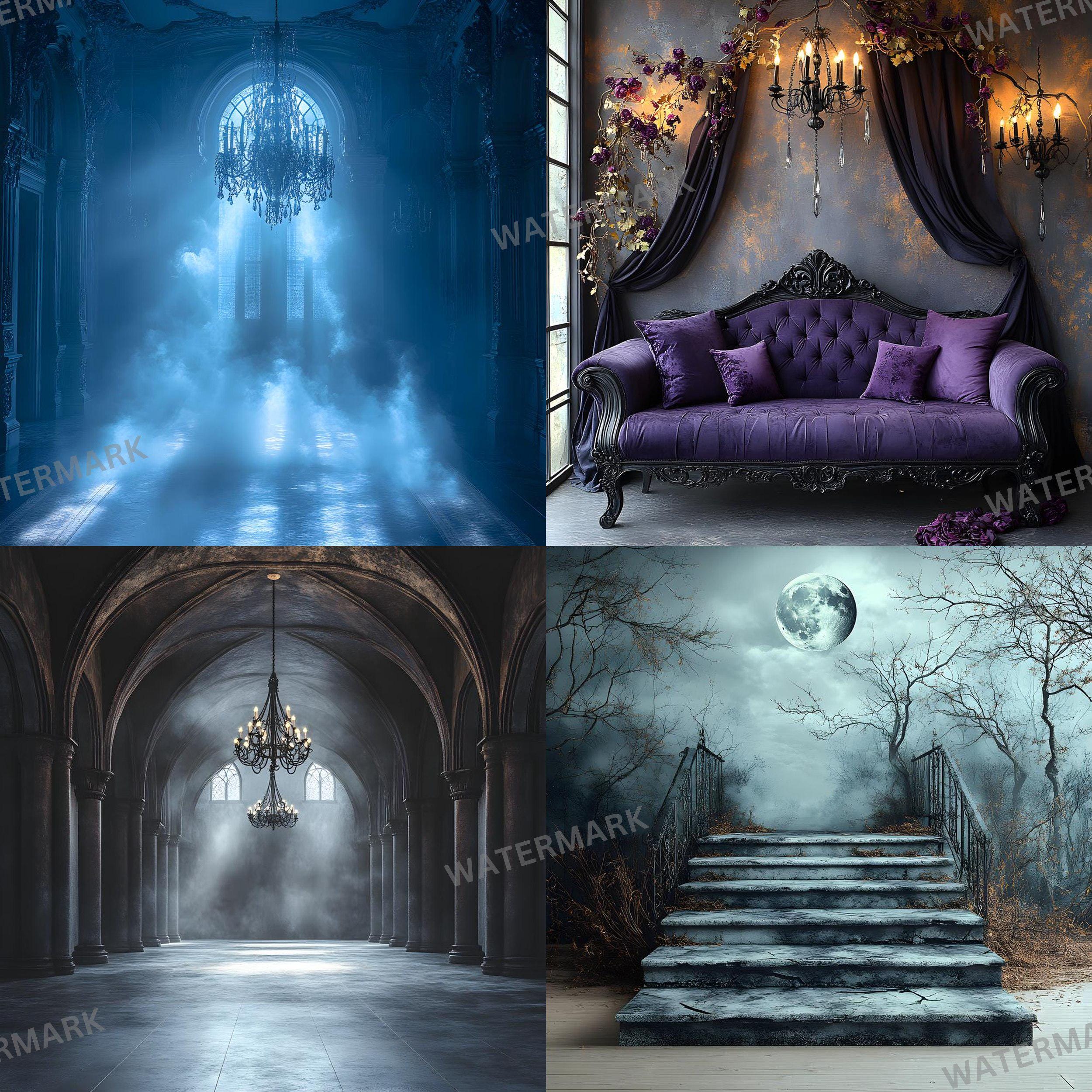 60 Gothic Digital Backdrops | Dark Photography Overlays (4096x4096px ...