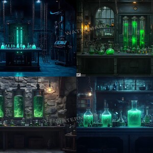 Mad Scientist Lab Backdrop, Dark Science Laboratory, Gothic Alchemy ...
