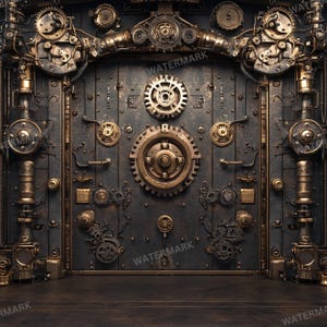 9 Steampunk Backdrops - Vintage Industrial Photography Backgrounds ...