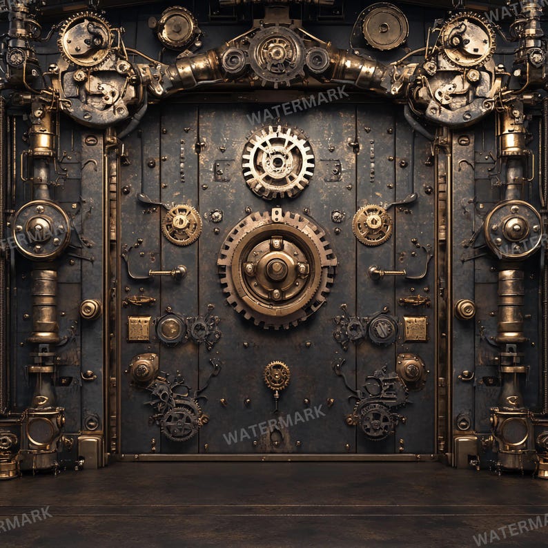 9 Steampunk Backdrops - Vintage Industrial Photography Backgrounds ...