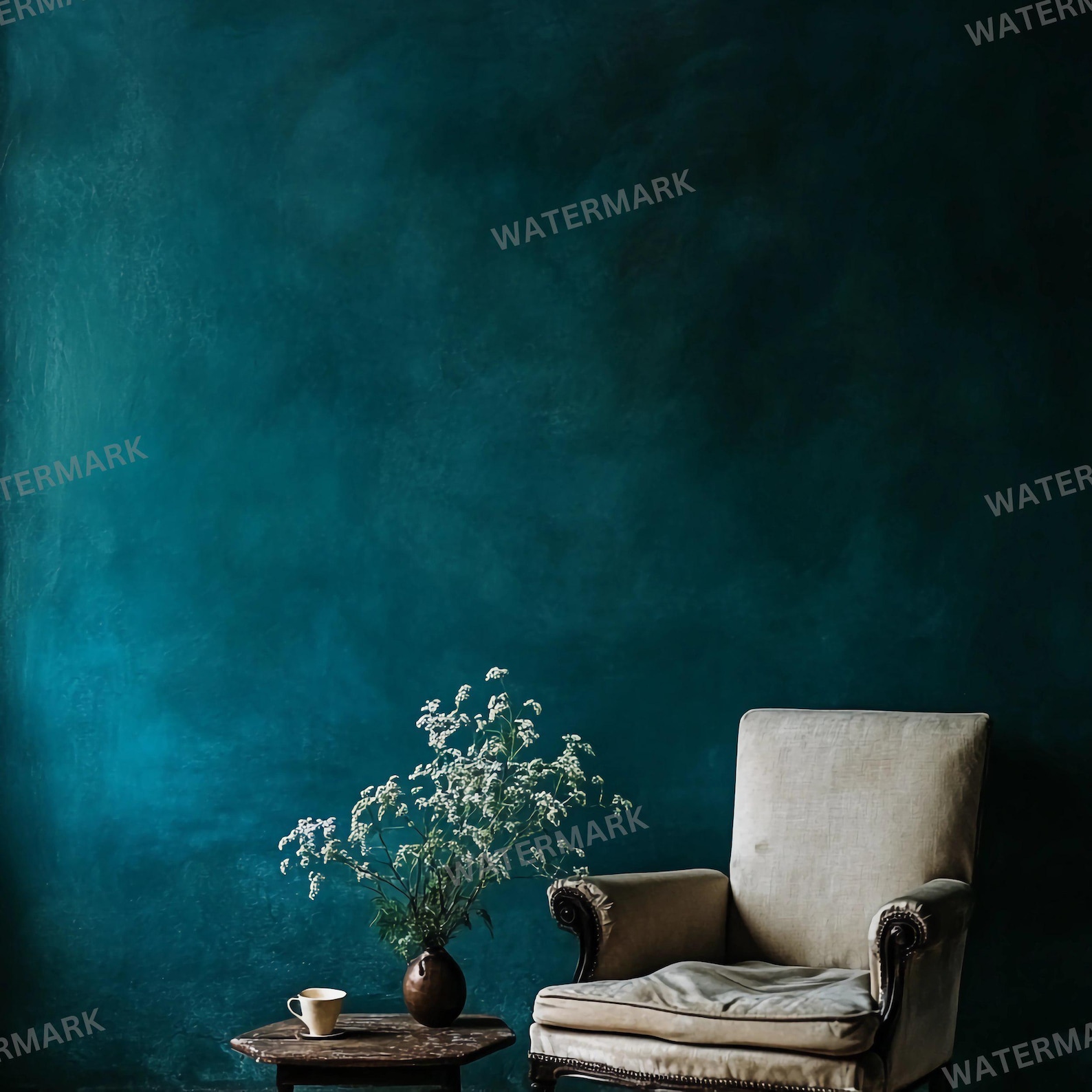 8 Turquoise Room Backdrops | Moody Interior Digital Backgrounds With ...