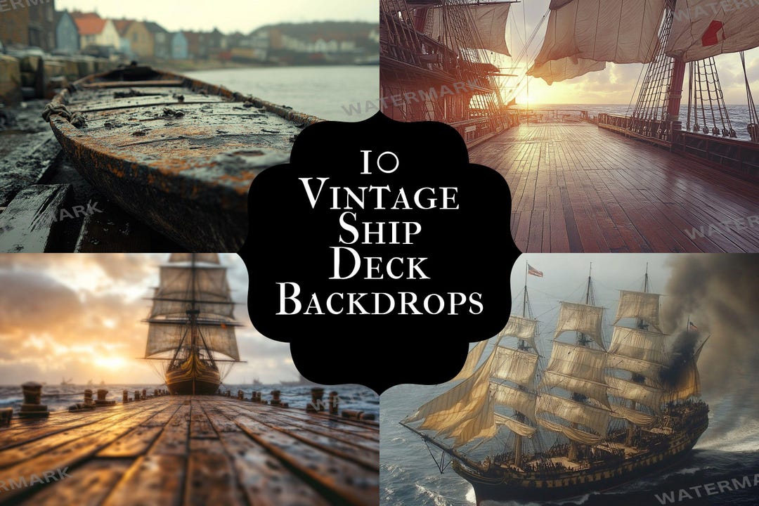 Vintage Ship Deck Backgrounds – Nautical Marine-themed Backdrops for ...
