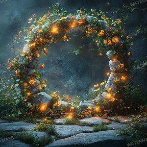 Enchanting Fairy Tale Photoshop Overlay Backdrops - 15 Magical Forest ...
