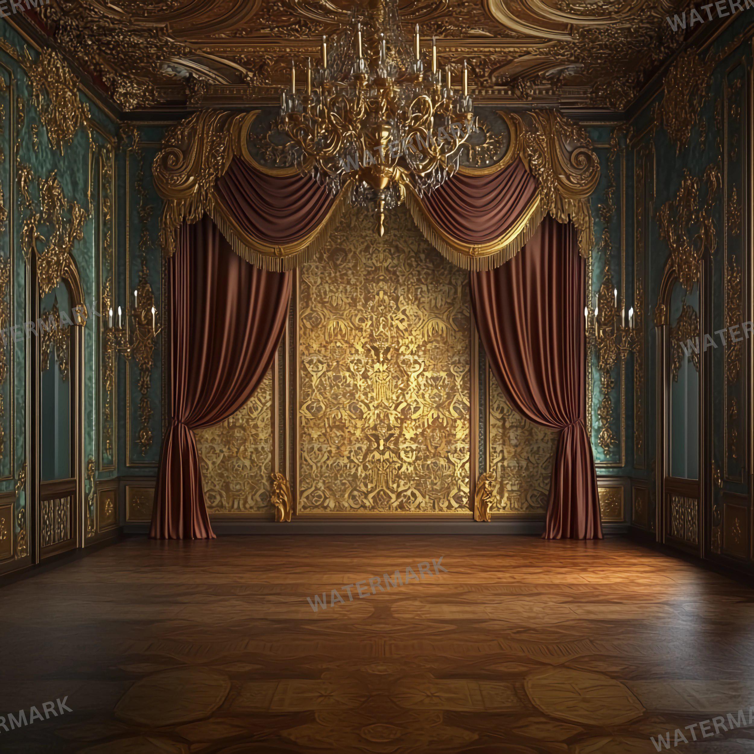 11 Baroque Stage Backdrops | Ornate Ballroom, Throne Room & Grand ...