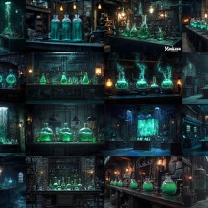 Mad Scientist Lab Backdrop, Dark Science Laboratory, Gothic Alchemy ...