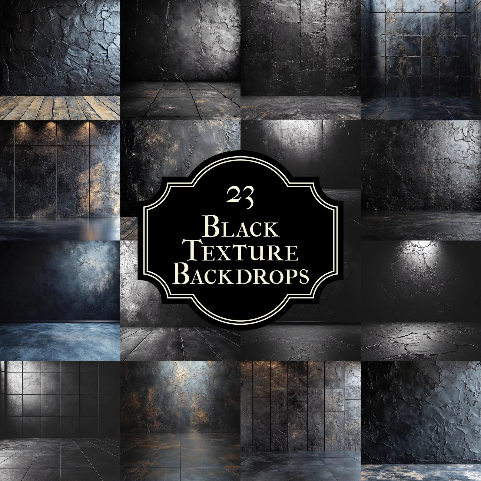 23 Black Texture Backdrops - Master Overlays, Photoshop & Digital Art ...