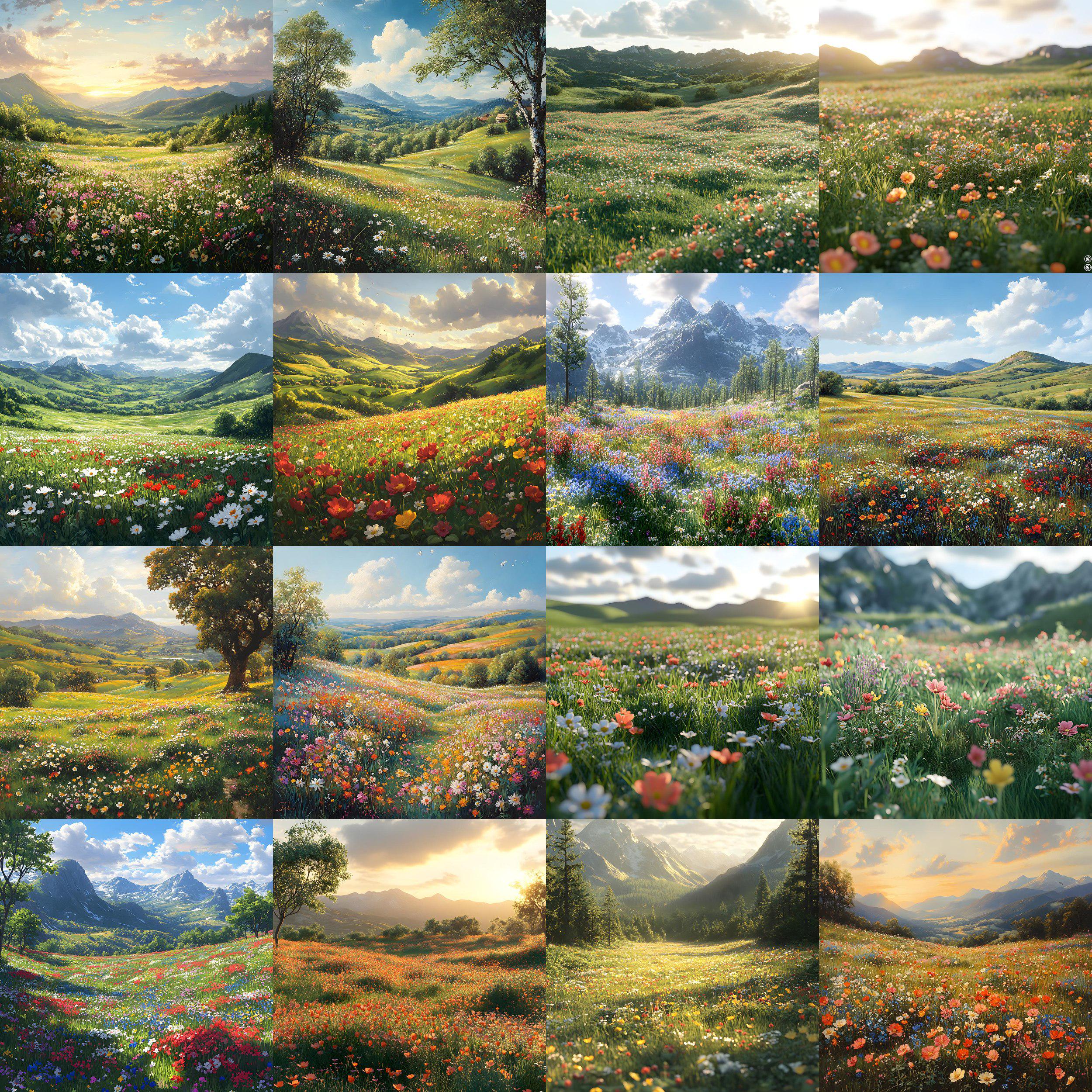 15 Spring Meadow Backdrops - Summer Floral Backdrops - Photoshop ...