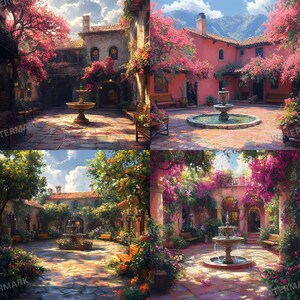 15 Magical Courtyard Backdrops - Digital Photography Backgrounds for ...