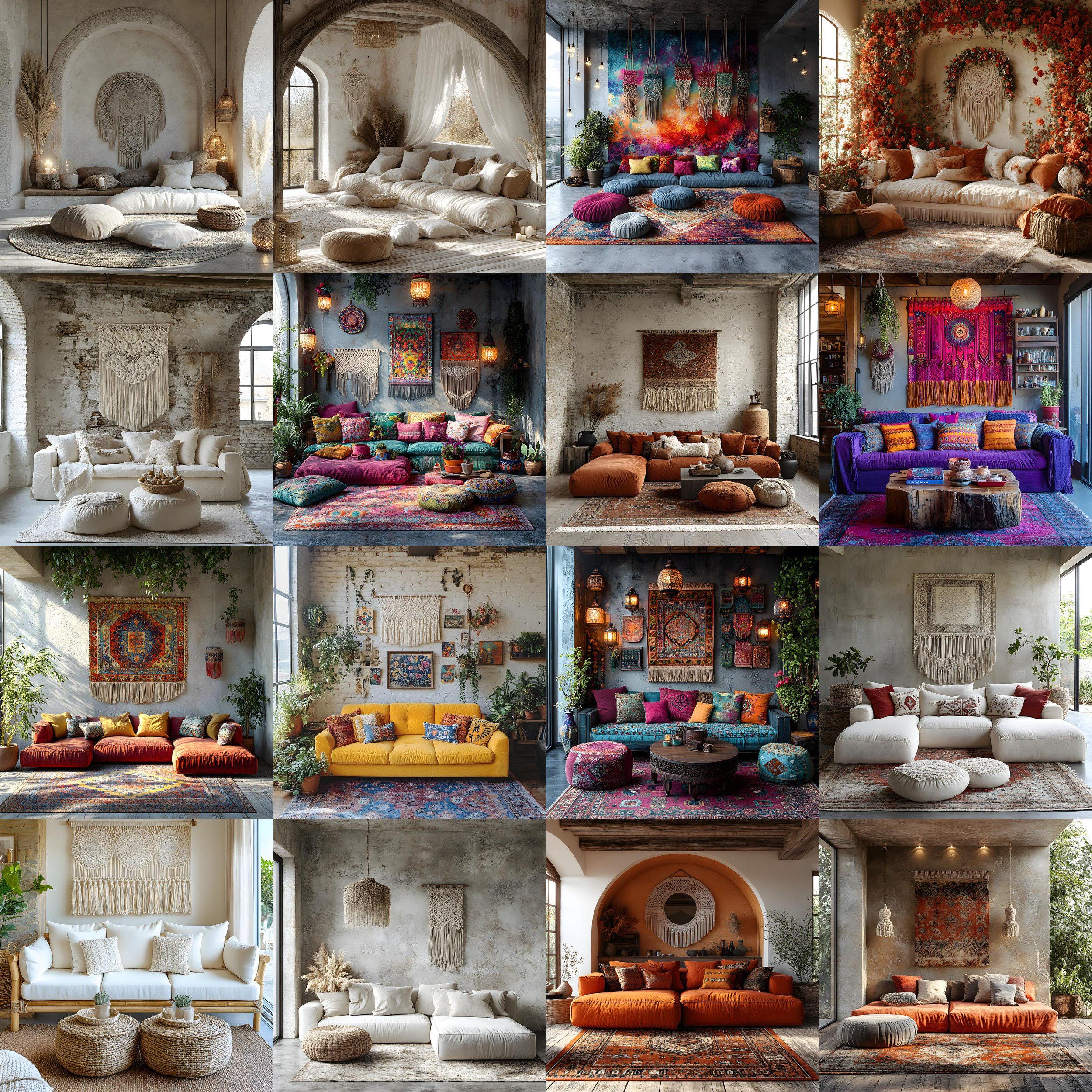 30 Cozy Boho Backdrops - Digital Backgrounds for Photography, Home ...