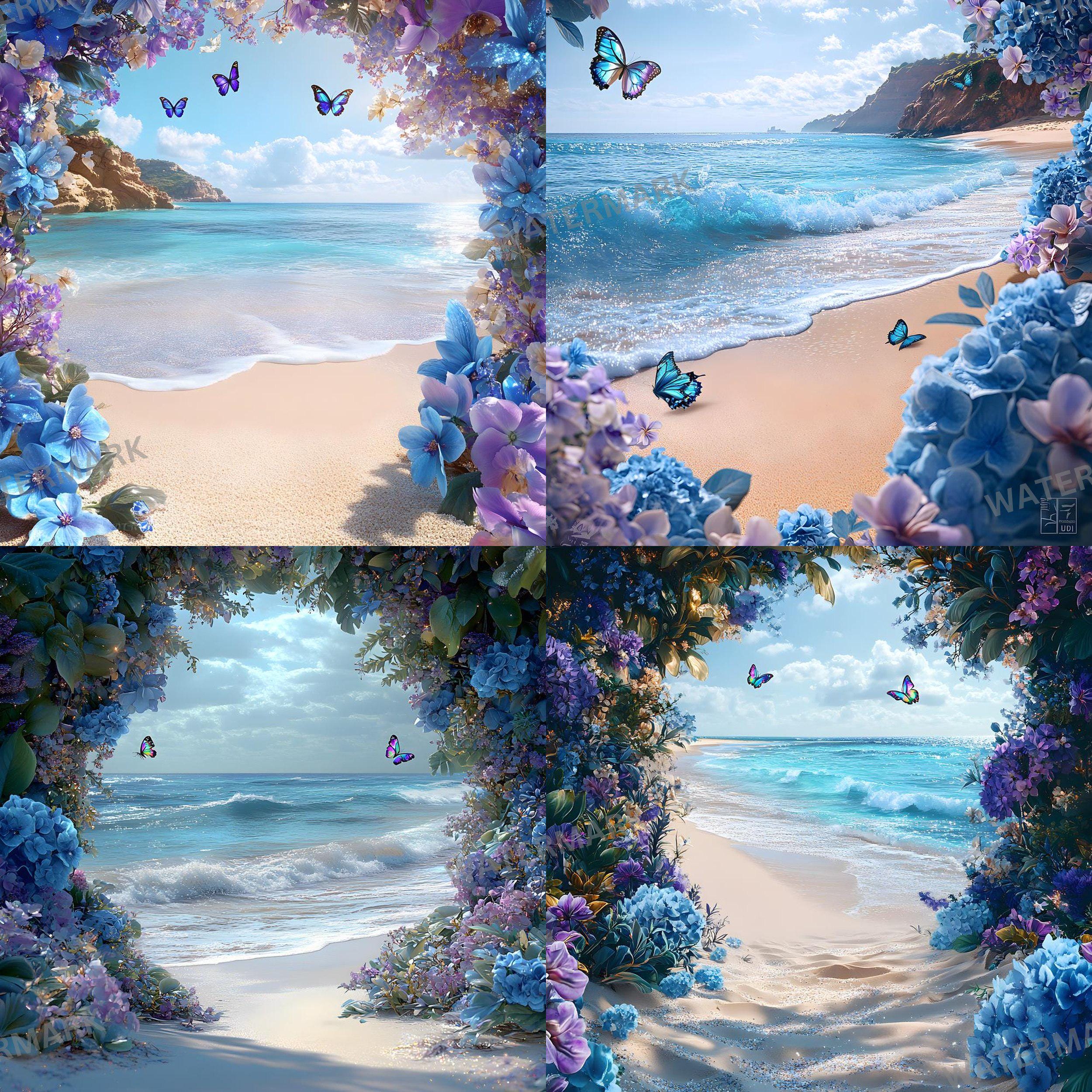 25 Shimmering Shoreline Backdrops - Digital Beach Backgrounds for ...