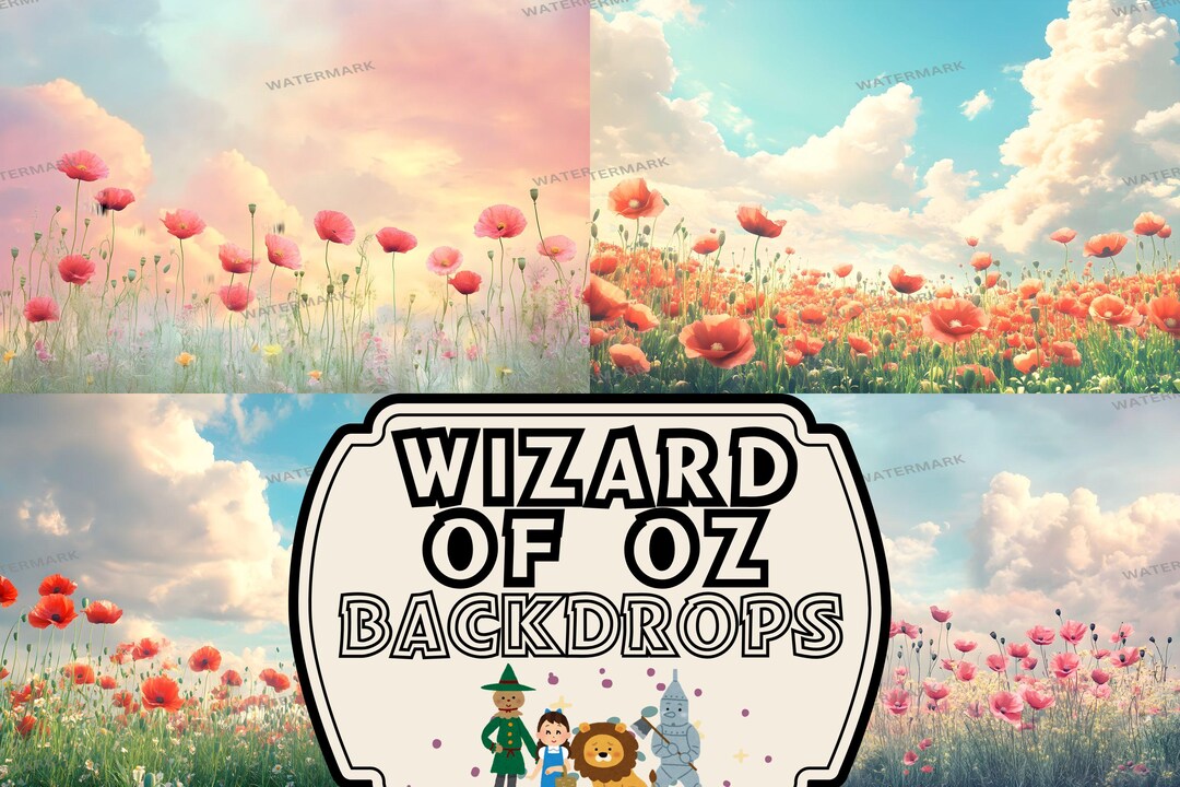 Emerald City Wizard of Oz Digital Backgrounds | Fantasy Green Cityscape ...