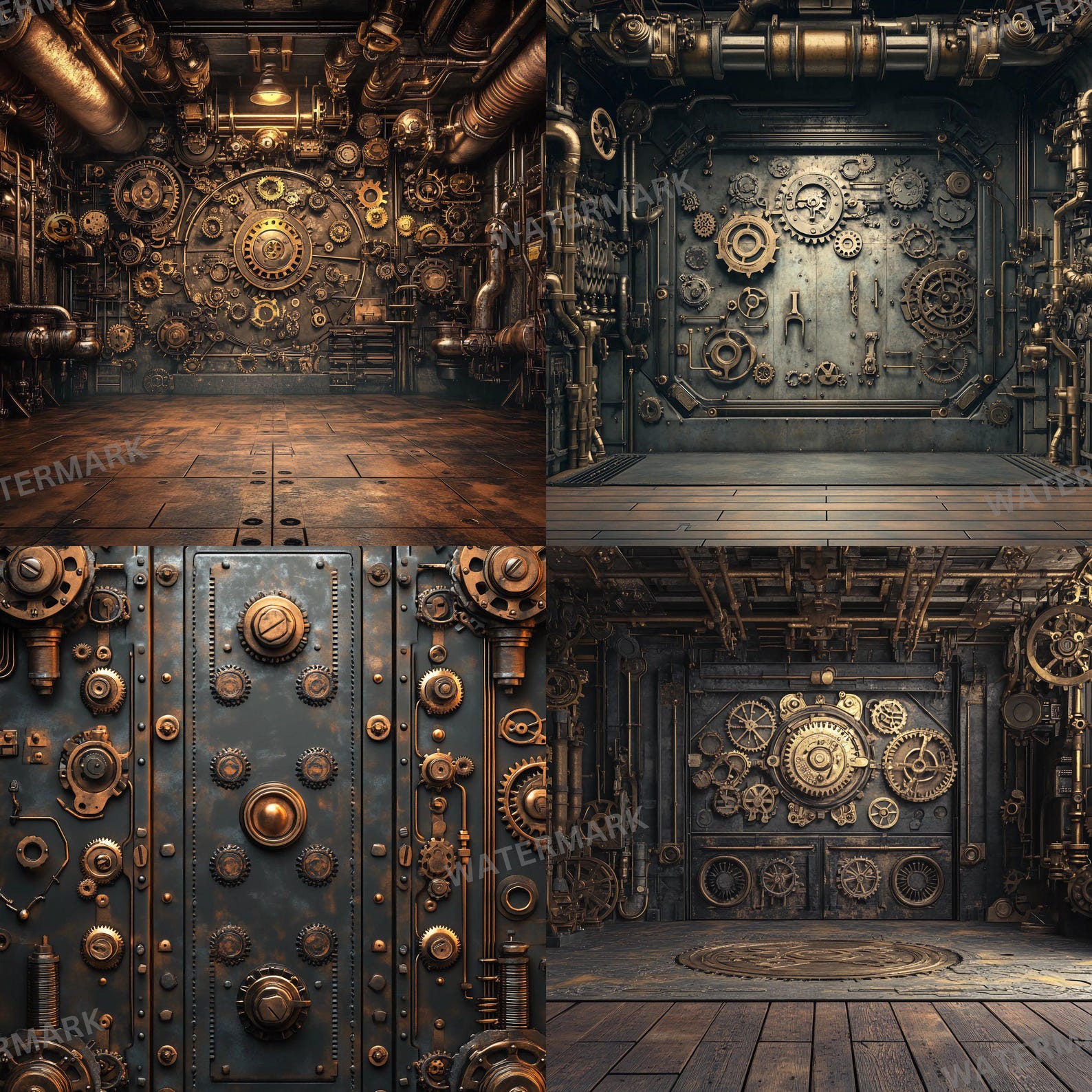9 Steampunk Backdrops - Vintage Industrial Photography Backgrounds ...