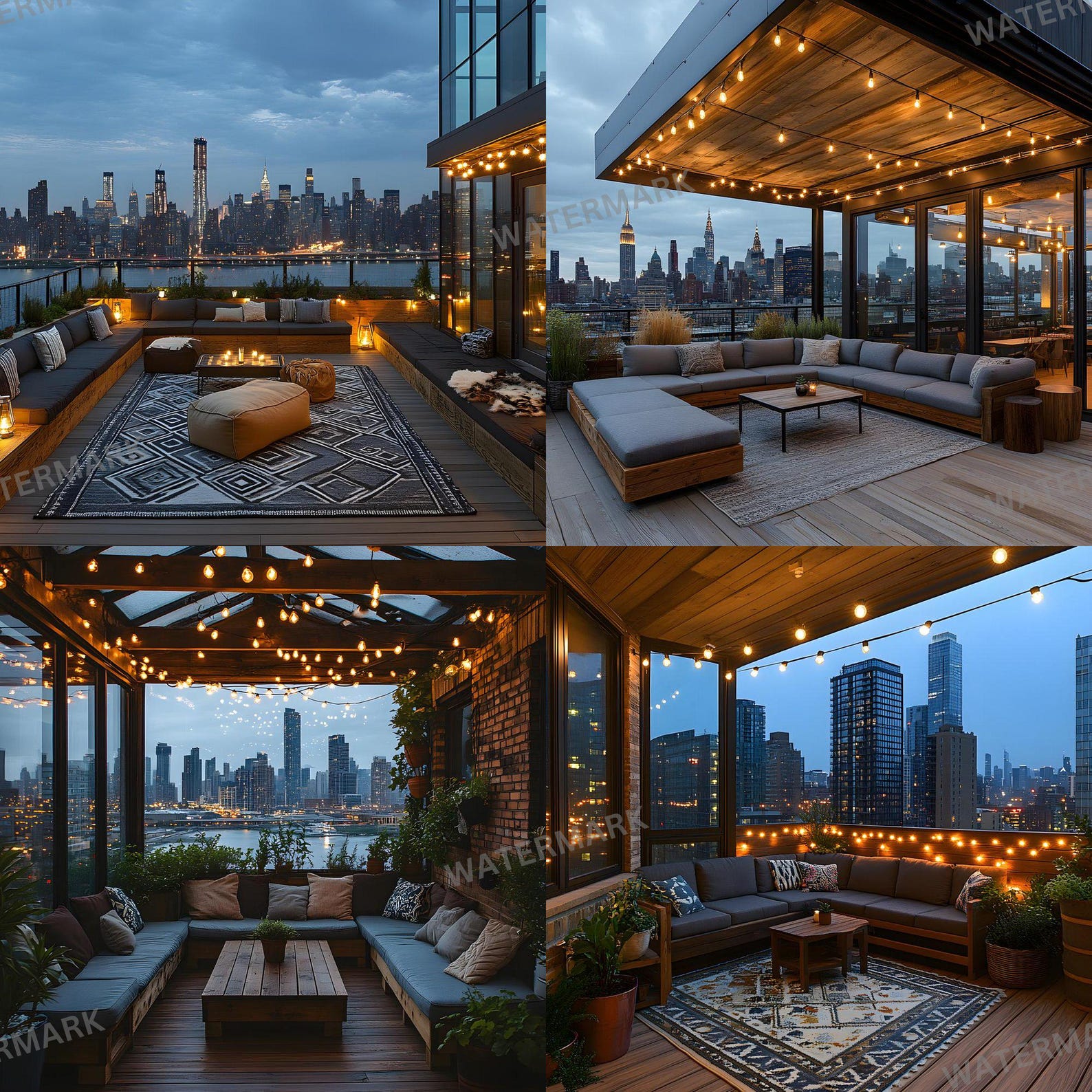 Urban Rooftop Photography Backdrops – 25 City View Jpgs (4096x4096px ...
