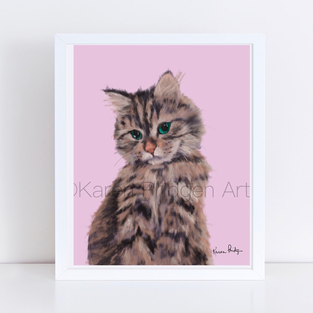 ACEO ATC Art Print Multiple Sizes Signed Art Print Cat Cats Art Artist ...