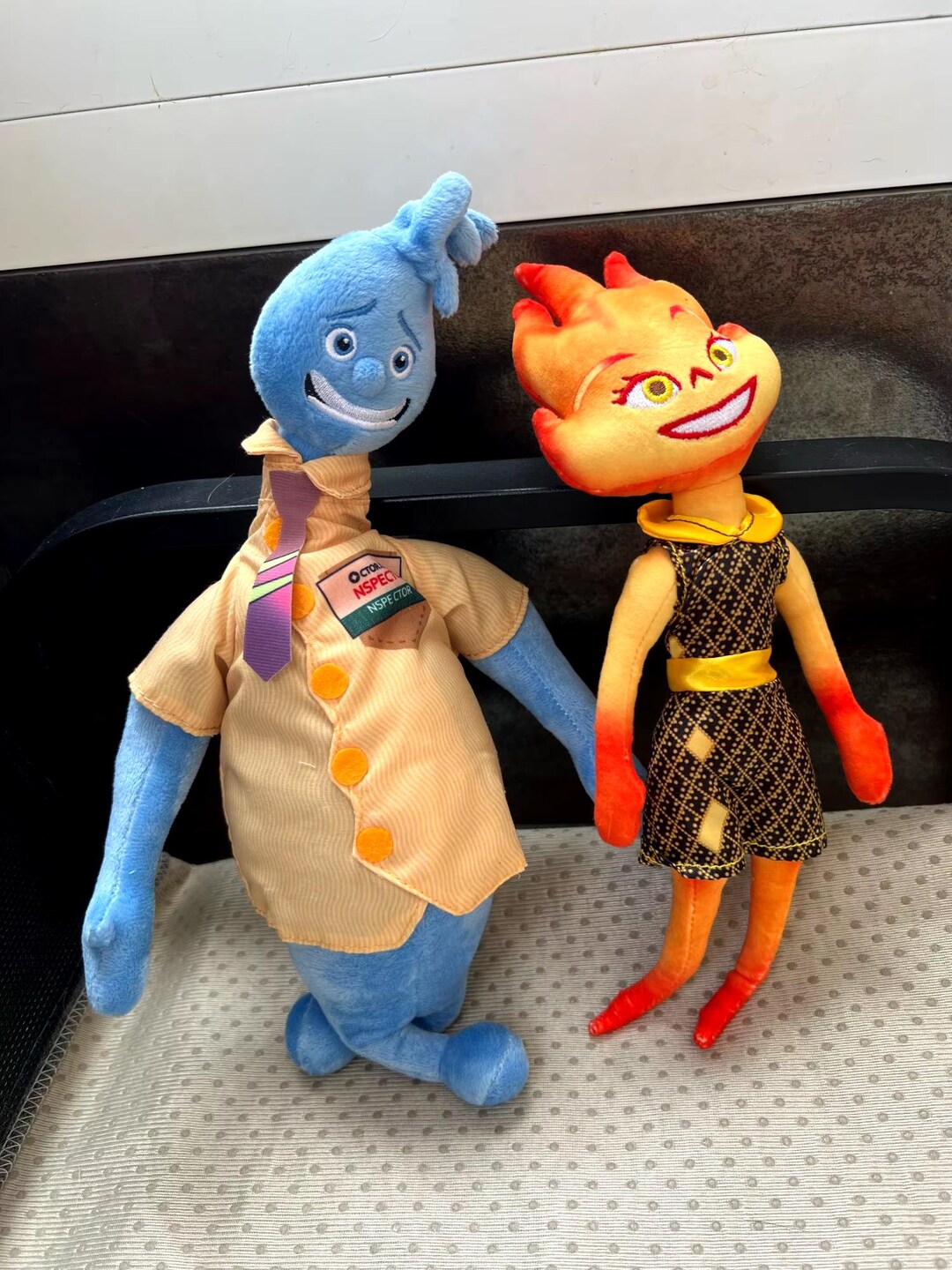 Elemental Plush Toys Cute Disney Water Wade & Fire Ember Stuffed Dolls ...