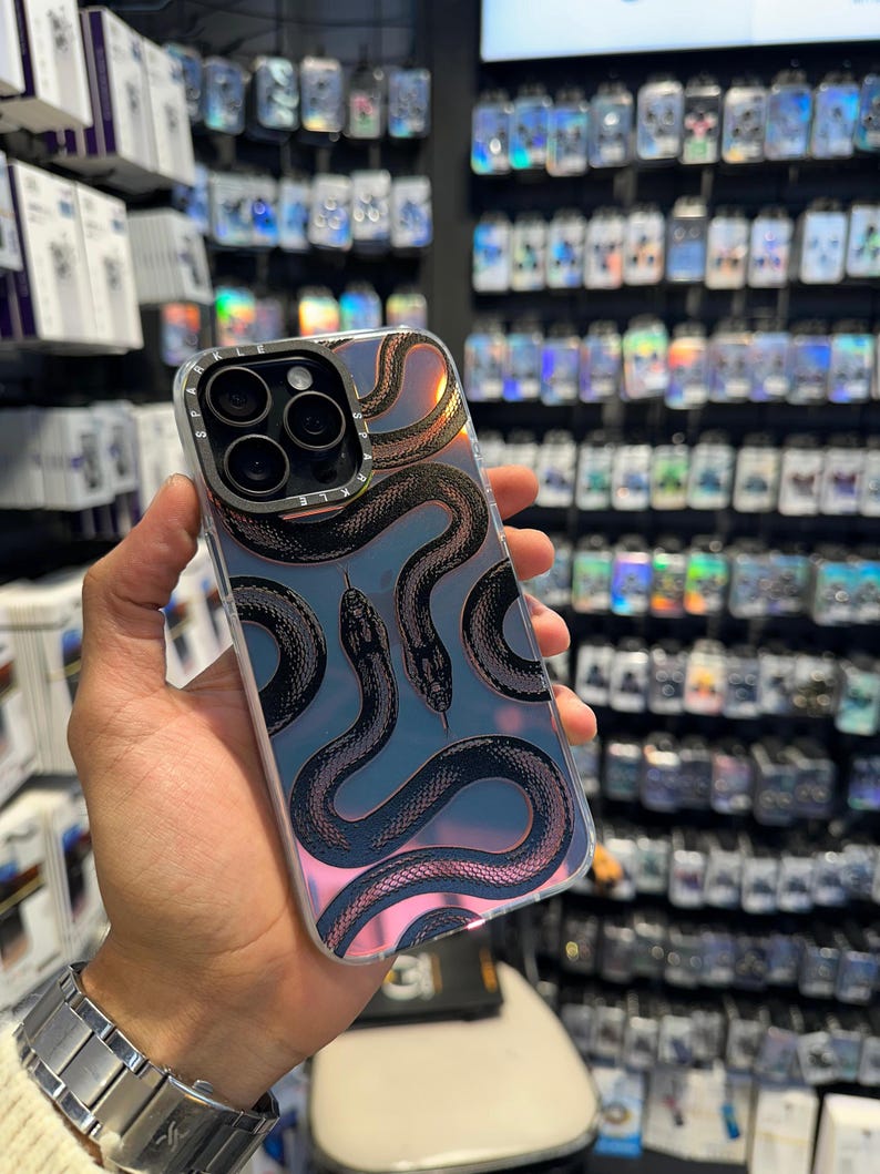 Hologram Snake Pattern Phone Case - Etsy