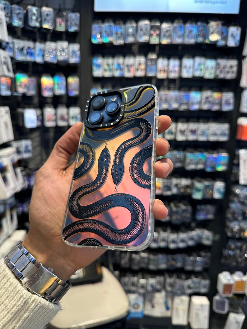 Hologram Snake Pattern Phone Case - Etsy