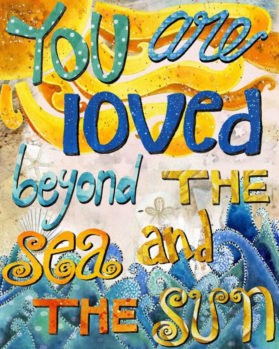 You Are Loved Art Print - Etsy