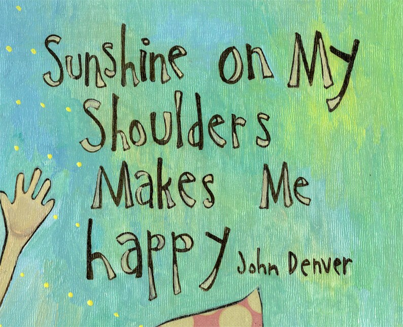 Sunshine on My Shoulders Art Print Girls Sun Summer Cat Boho Wall Decor ...