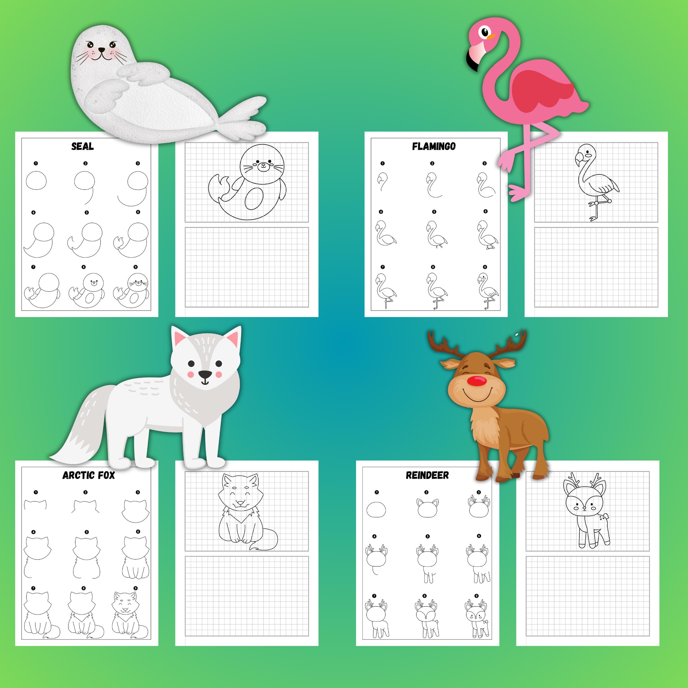 How to Draw Cute Animals for Kids Step by Step, Learn How to Draw ...