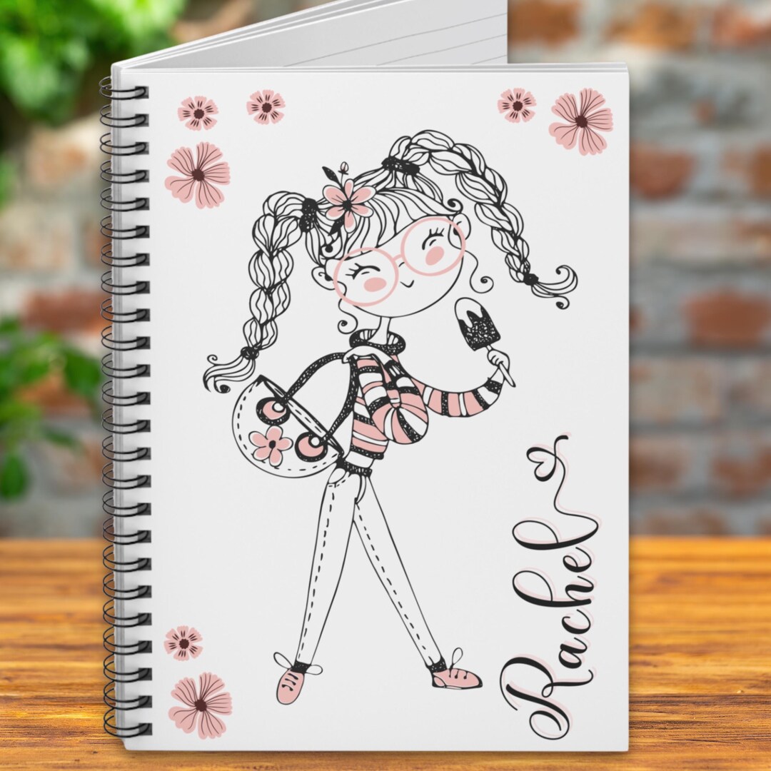 Personalized Girls Journal: Coquette Girl Gift, Custom Name Notebook ...