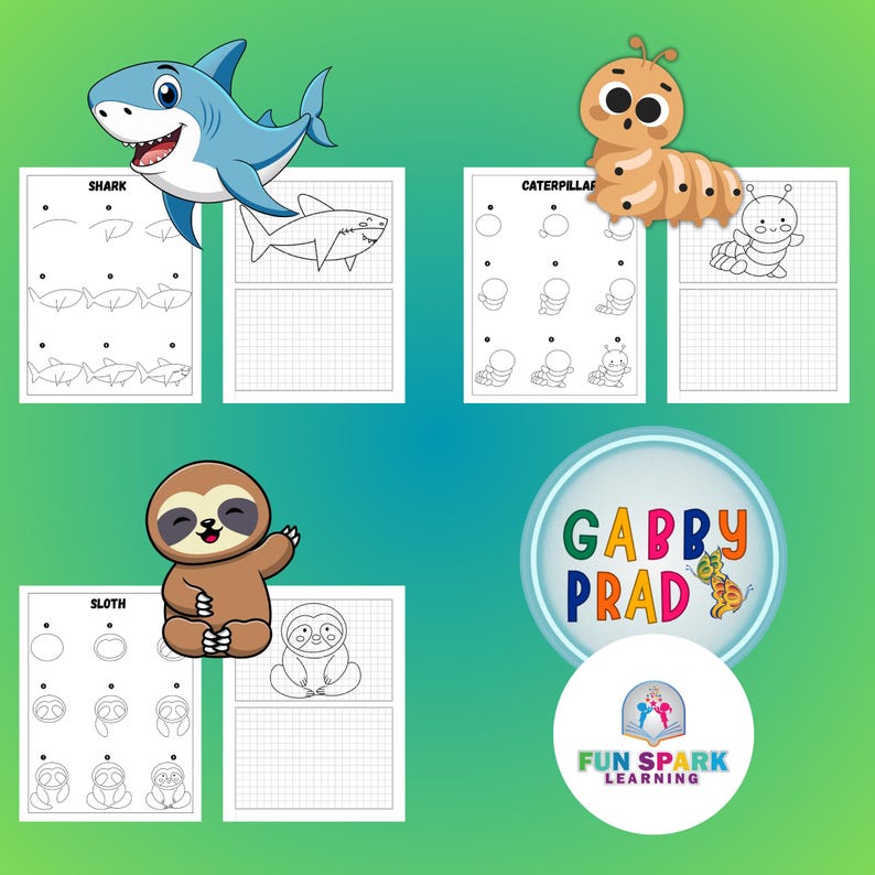 How to Draw Cute Animals for Kids Step by Step, Learn How to Draw ...