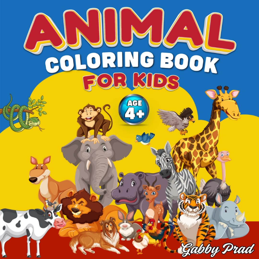 Animal Coloring Book for Kids Girls and Boys. Nature Downloadable ...