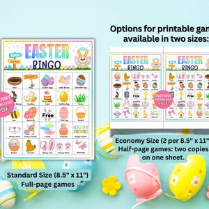 Easter Game, Easter Bingo, Easter Activity for Kids, Easter Party Game ...