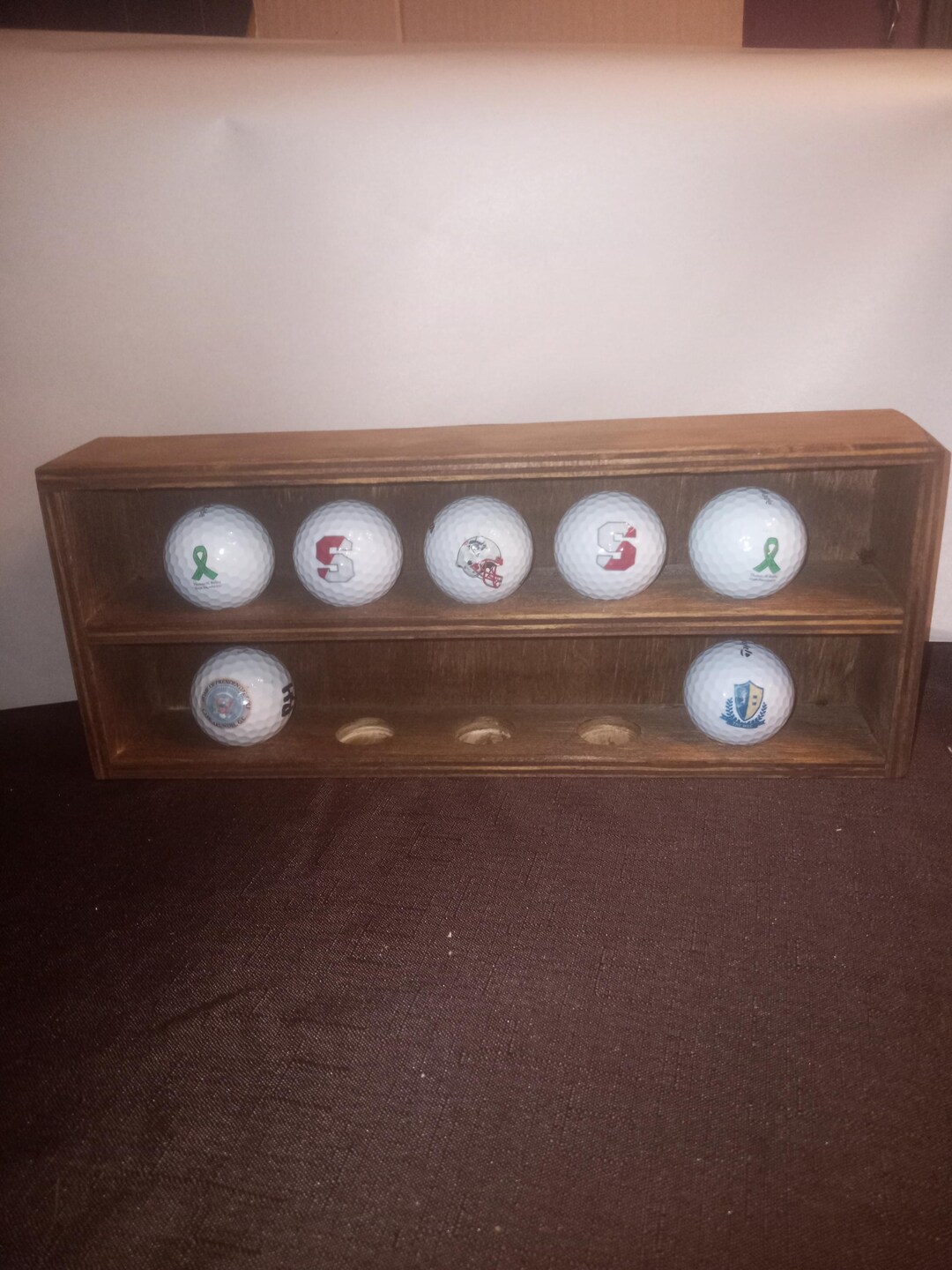 Handcrafted Golf Ball Wall Display Shelf Holds 10 Golf Balls - Etsy