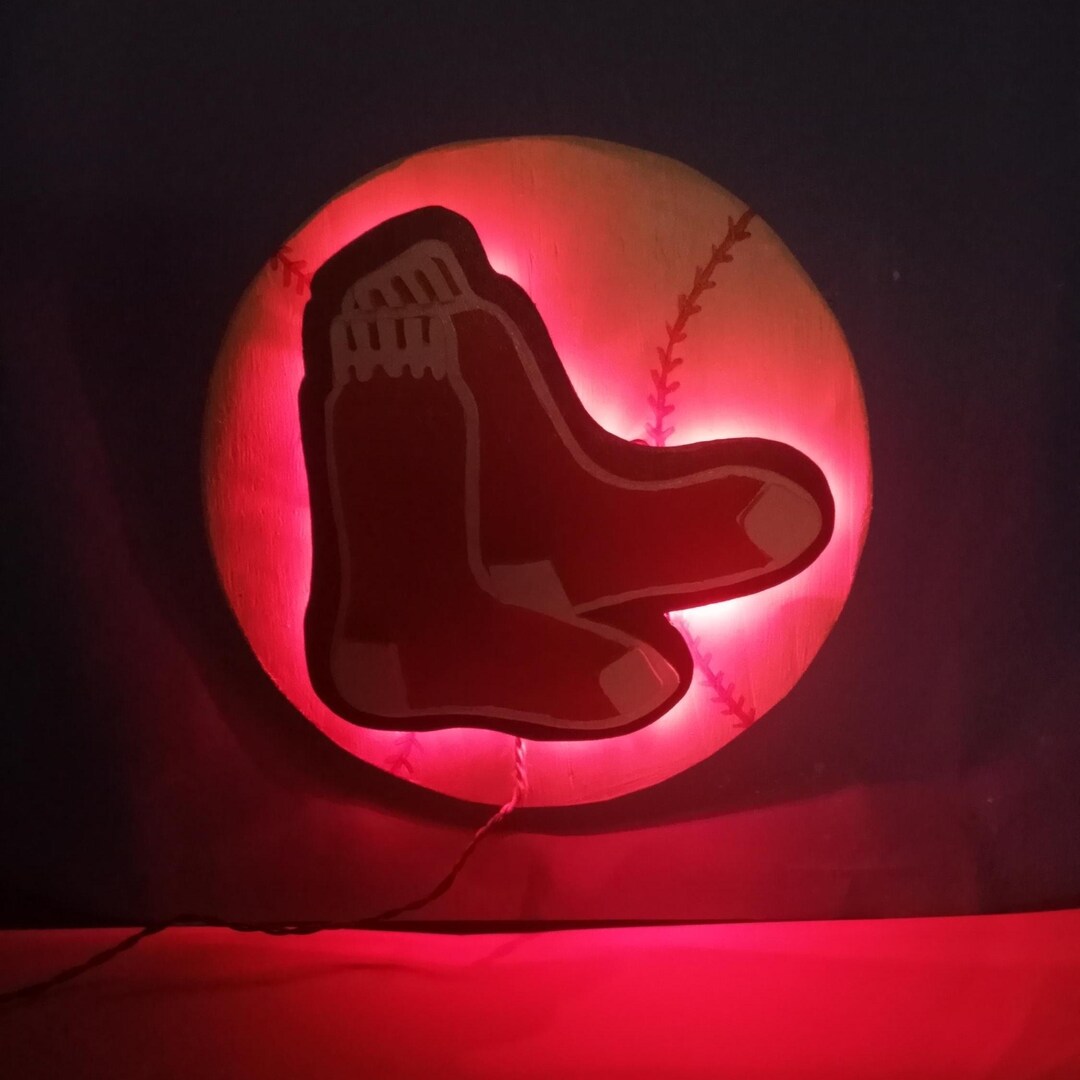 Light up Wooden 3D Boston Red Sox Wall Display Five Layers - Etsy