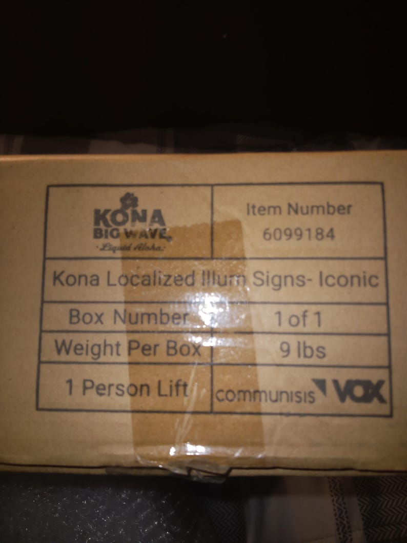 Kona Big Wave Liquid Aloha Light up Sign NEW Lowest Price on ETSY - Etsy