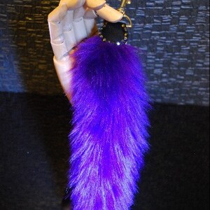 FAUX FUR TAIL- Purple Keychain / Pursecharm - Etsy