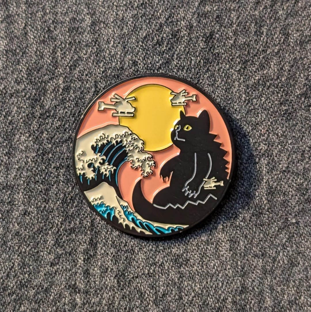 Cat Godzilla Catzilla Enamel Pin - Etsy