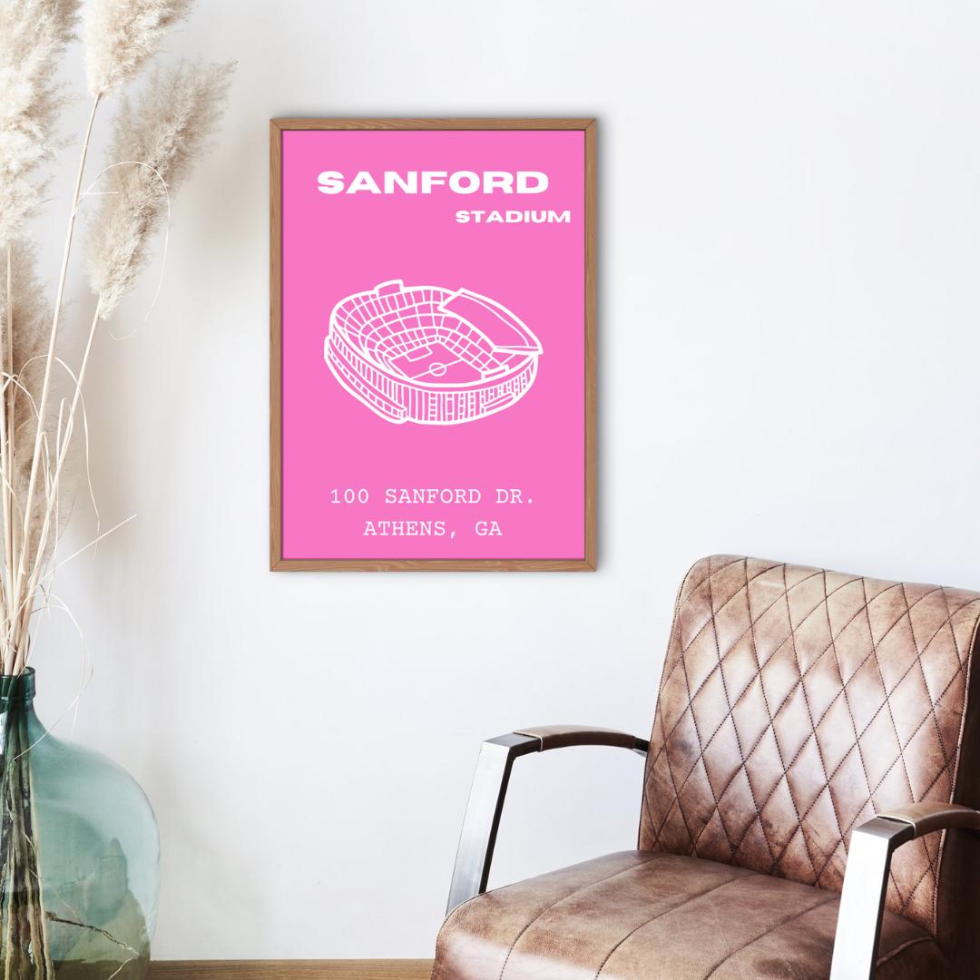 UGA Sanford Stadium Poster, University of Georgia Print, Apartment ...