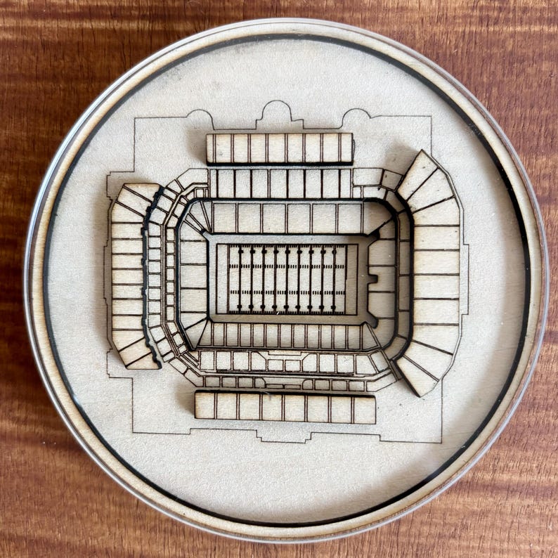 Custom Laser Cut Stadium Coasters - Etsy