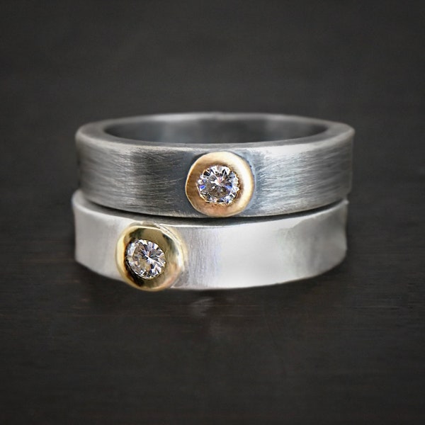 Rustic Diamond Ring - Etsy