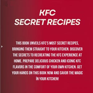 KFC Secret Recipes,plr,home Cooking Like a Kfc Chef,diy Authentic Fried ...