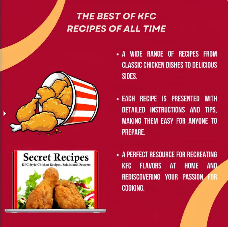 KFC Secret Recipes,plr,home Cooking Like a Kfc Chef,diy Authentic Fried ...
