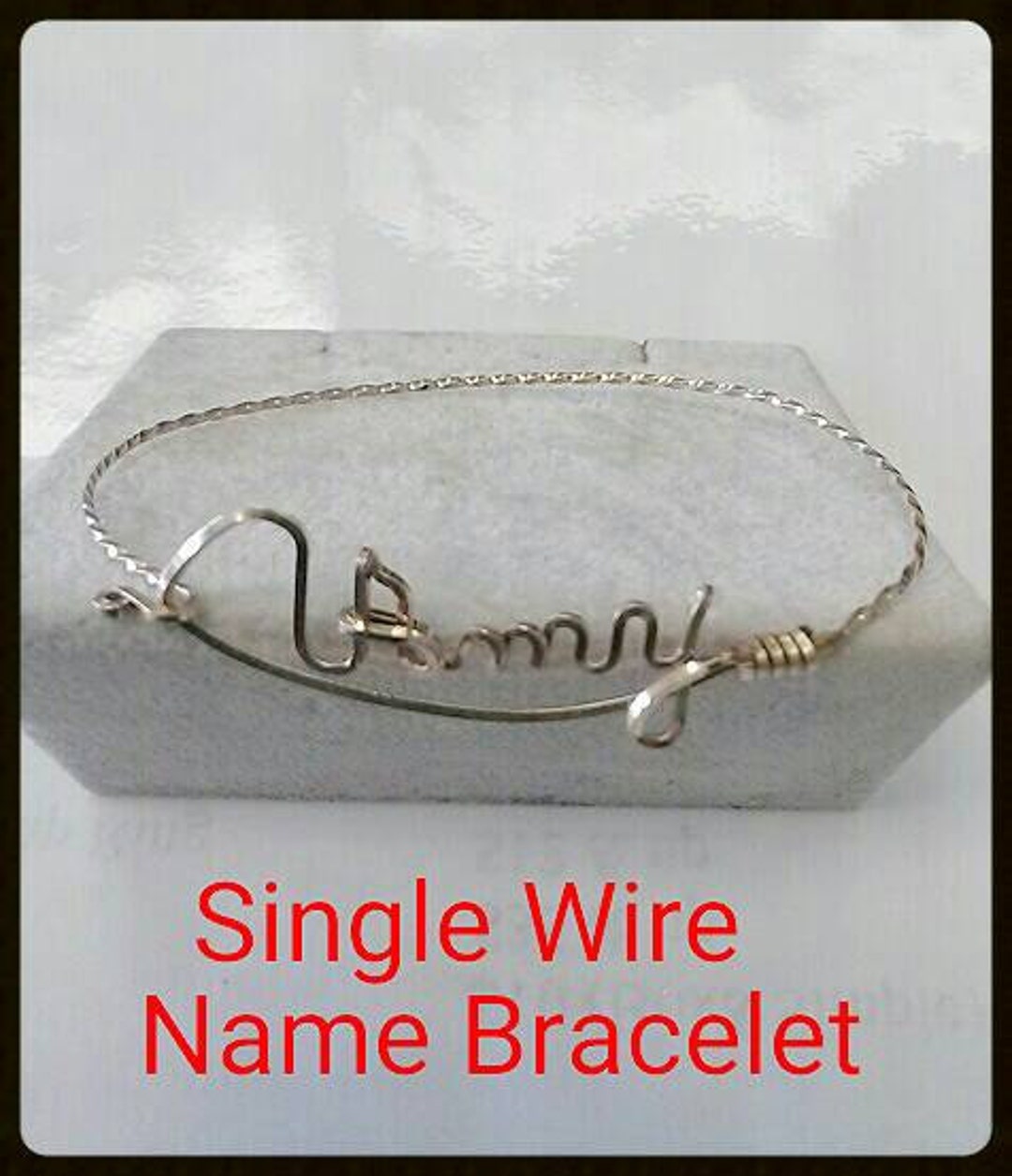 Wire Name Bracelet - Etsy