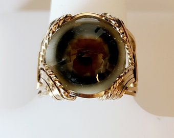 Antique Glass Eye Ring - Etsy