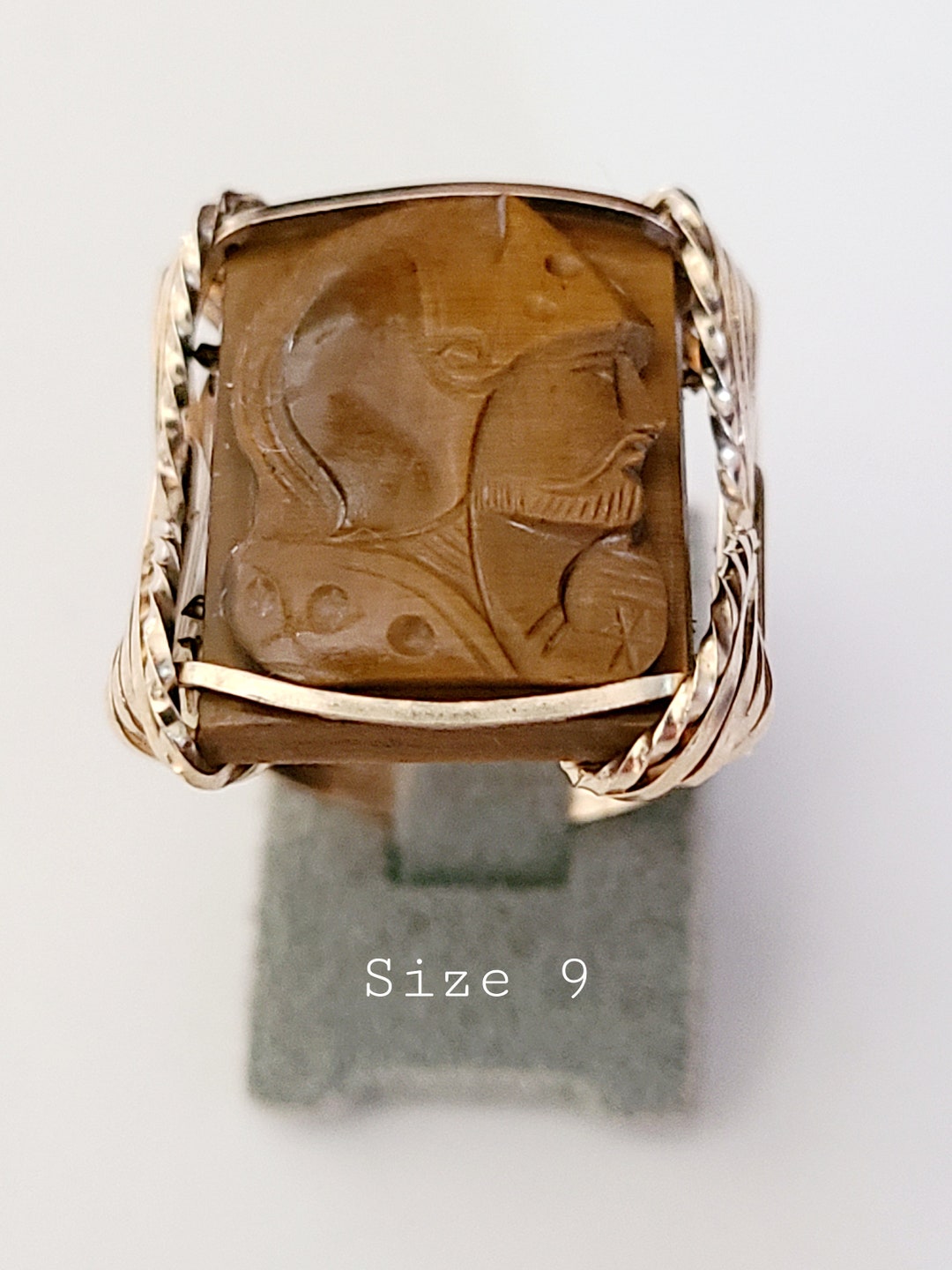 Tiger Eye Intaglio Ring - Etsy