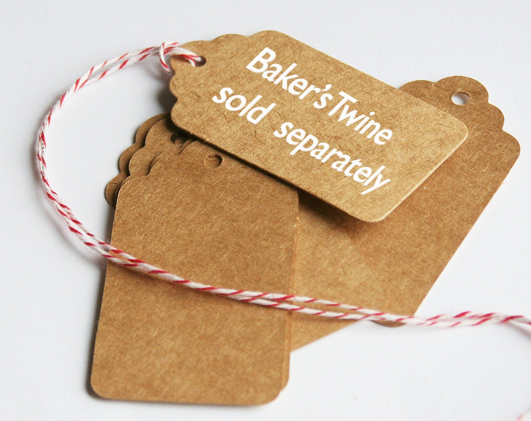 Rectangular Tag, Kraft Cardstock, Hole for Hanging - for Christmas ...