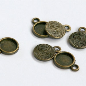 Round Bezel Setting parallel Loop W/ Optional Glass Dome - Etsy