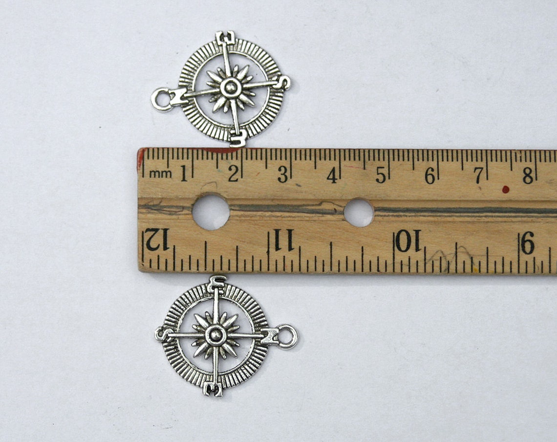 COMPASS ROSE Charms for Pendants Bangles QTY 10. Antiqued - Etsy