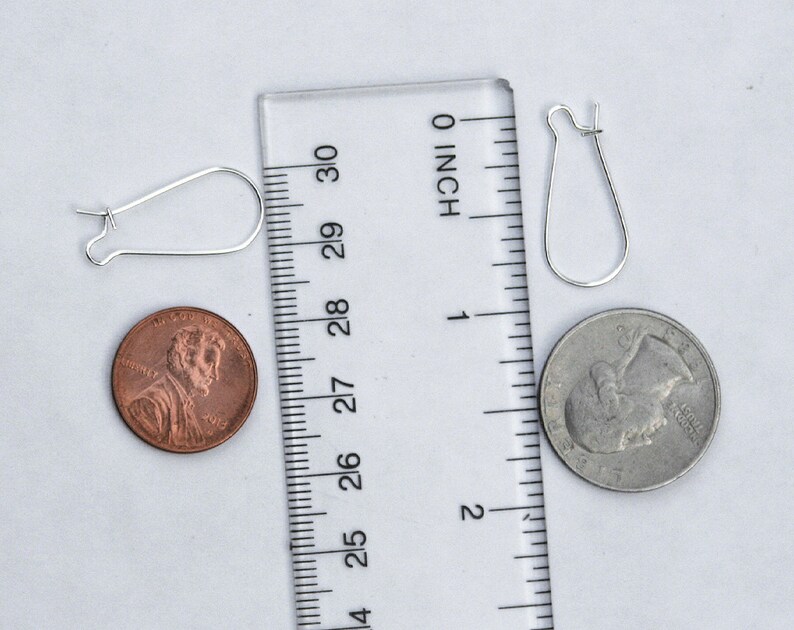 Kidney Ear Wires, Loop Earring Hooks With Closure, 50 Pieces, Shiny ...