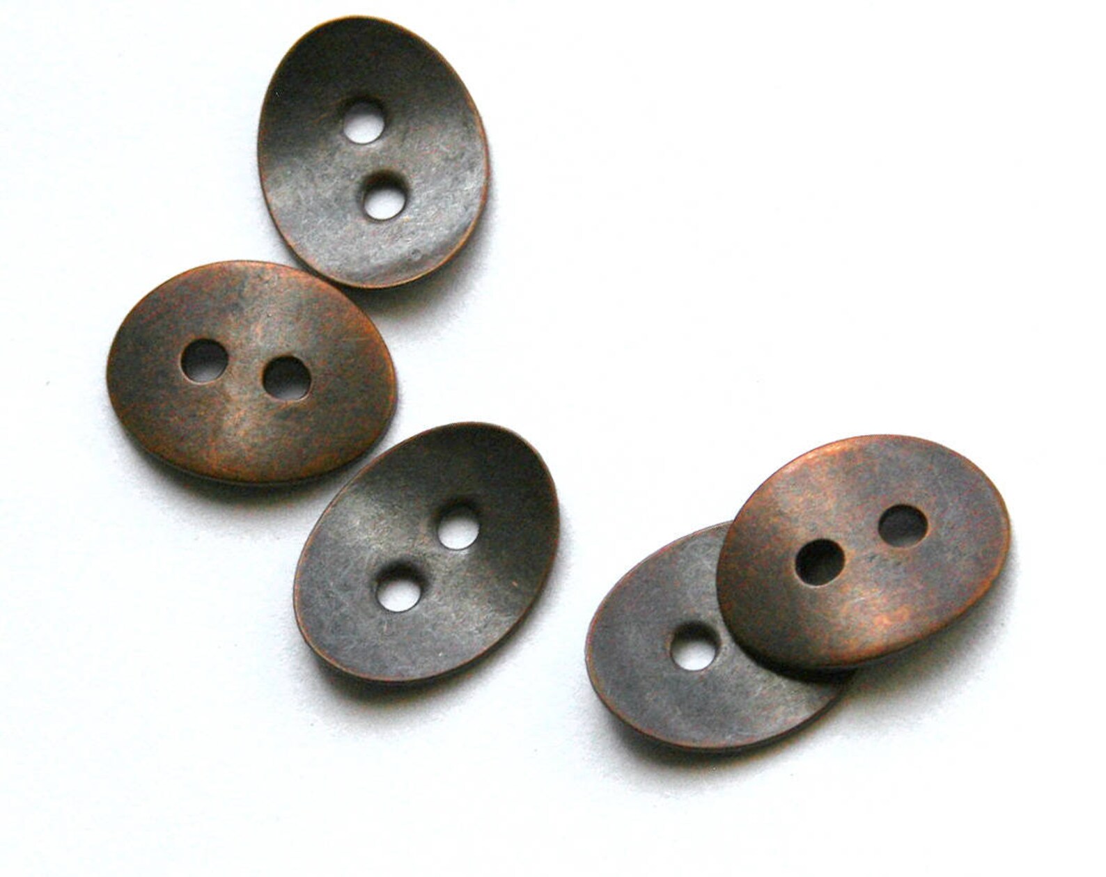 Antiqued Copper Button Clasp for Leather Wrap Bracelets, QTY 20 Curved ...