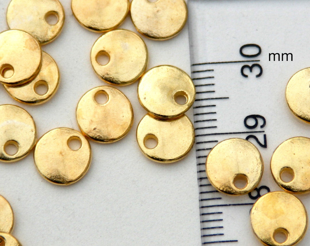 Tiny Gold Tone Stamping Blank. 8mm. Stamping Tag, Round. so Cute for ...
